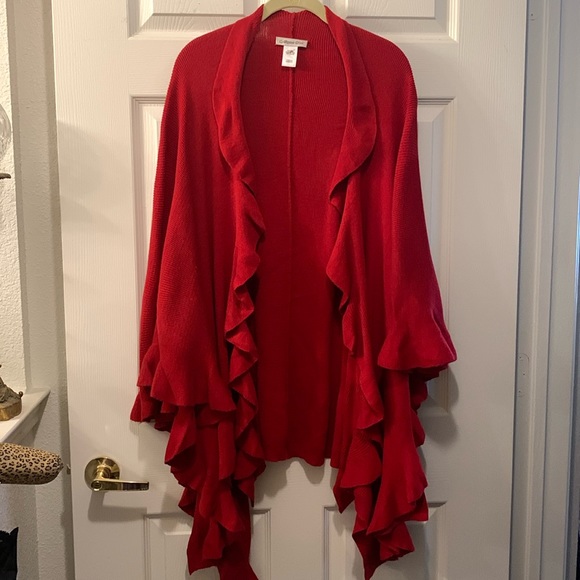 Coldwater Creek | Jackets & Coats | Vintage Coldwater Creek Red Sweater ...